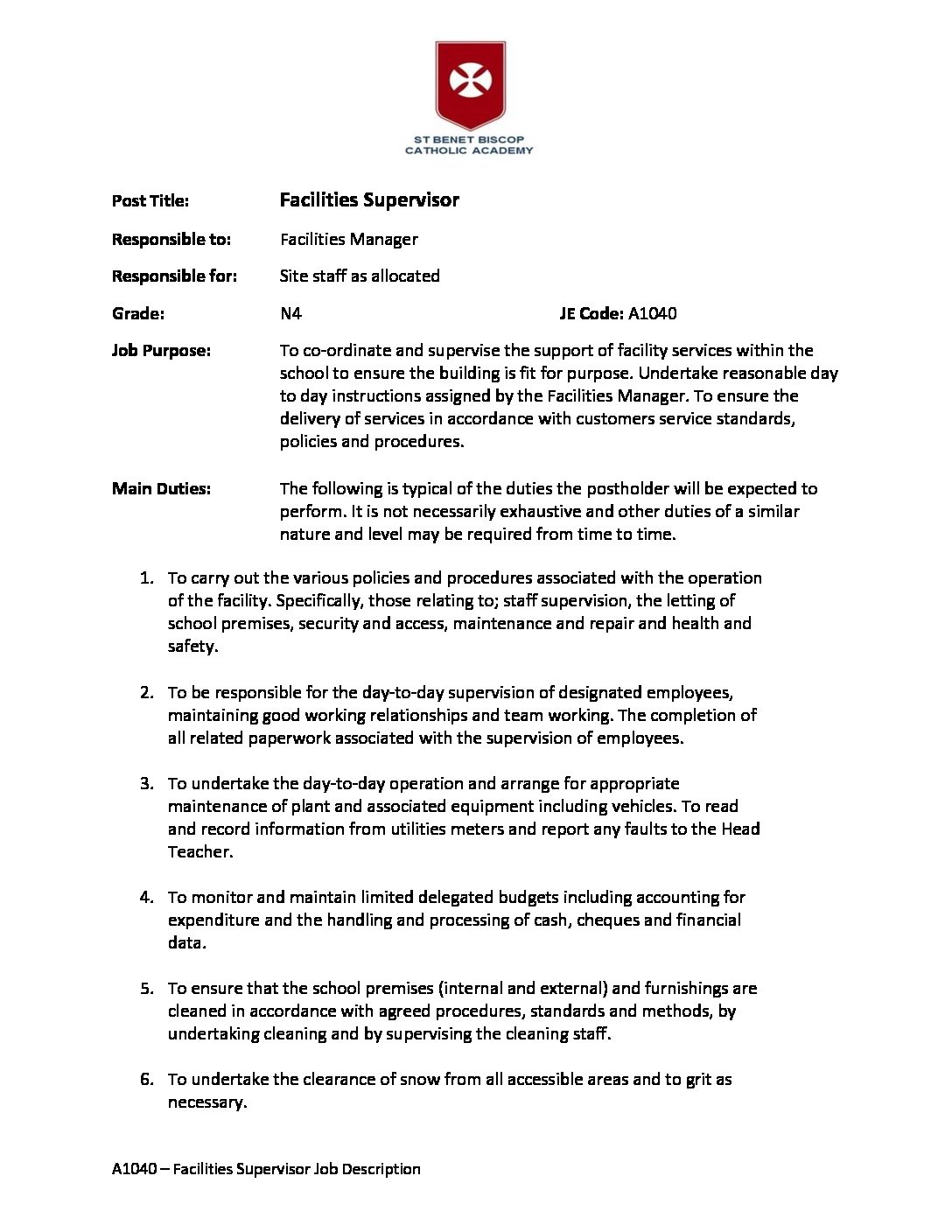 Supervisor Job Description Convenience Store Shift Supervisor Job